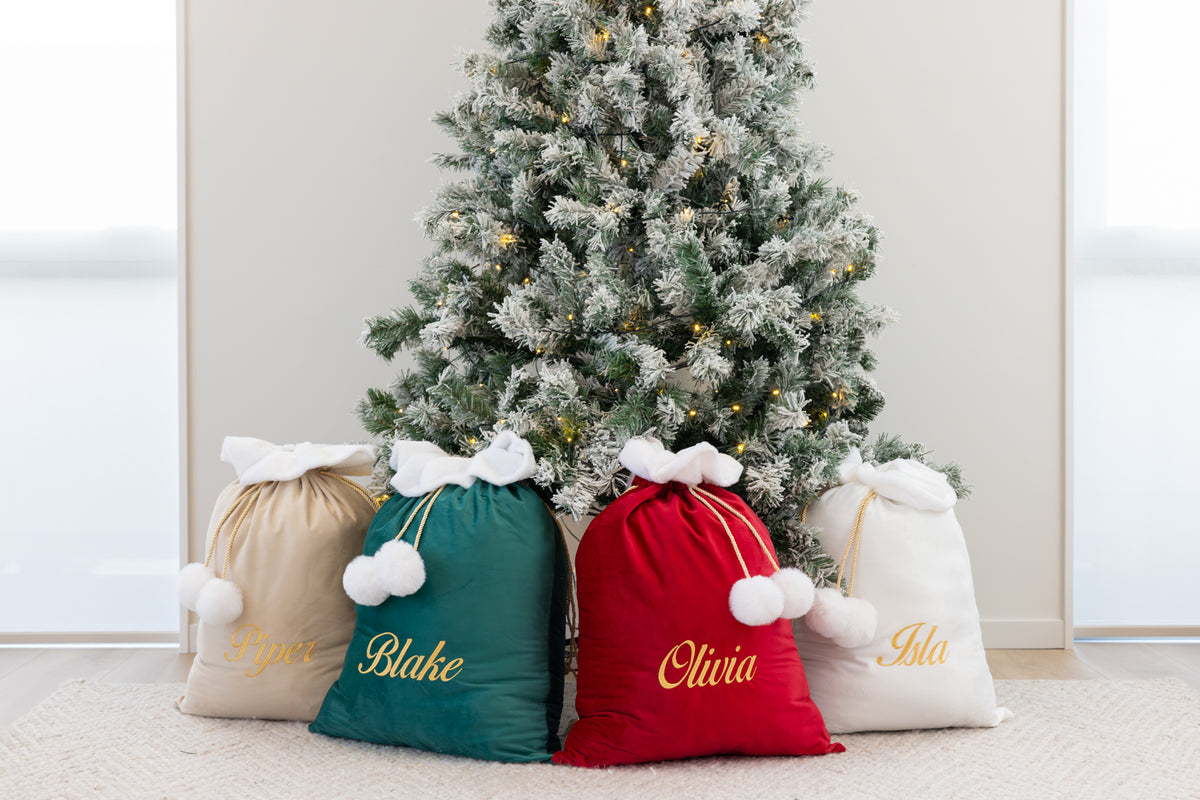 Velvet Personnalise Santa Sacks | Christmas Jumpers AU – Christmas ...